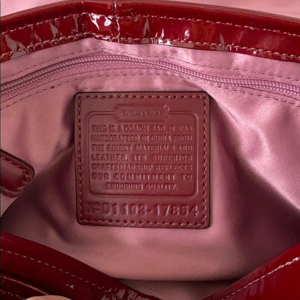 Vintage Coach Red Patent Leather Crossbody - Gem